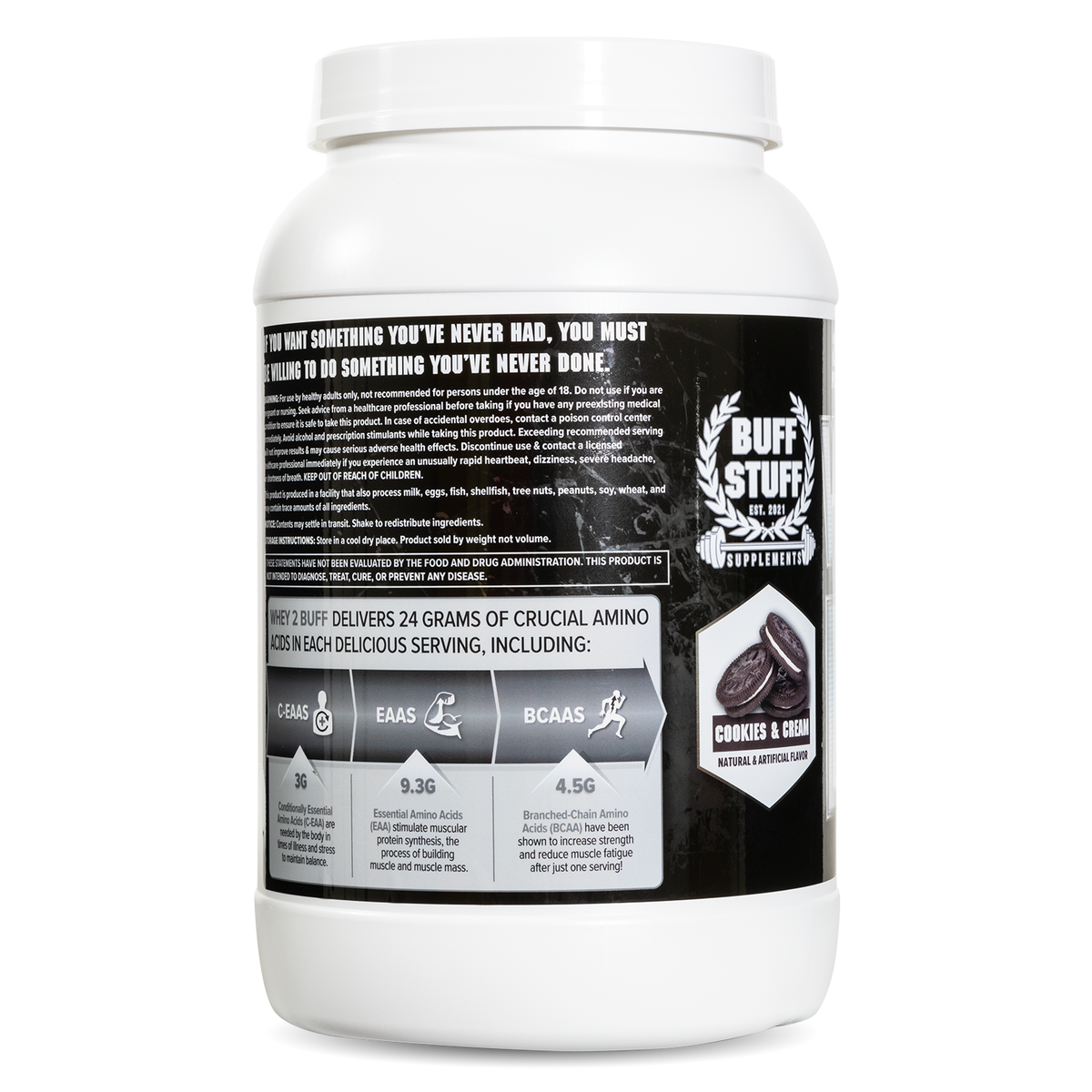Whey 2 Buff- Cookies and Cream - Buff Stuff Supplements