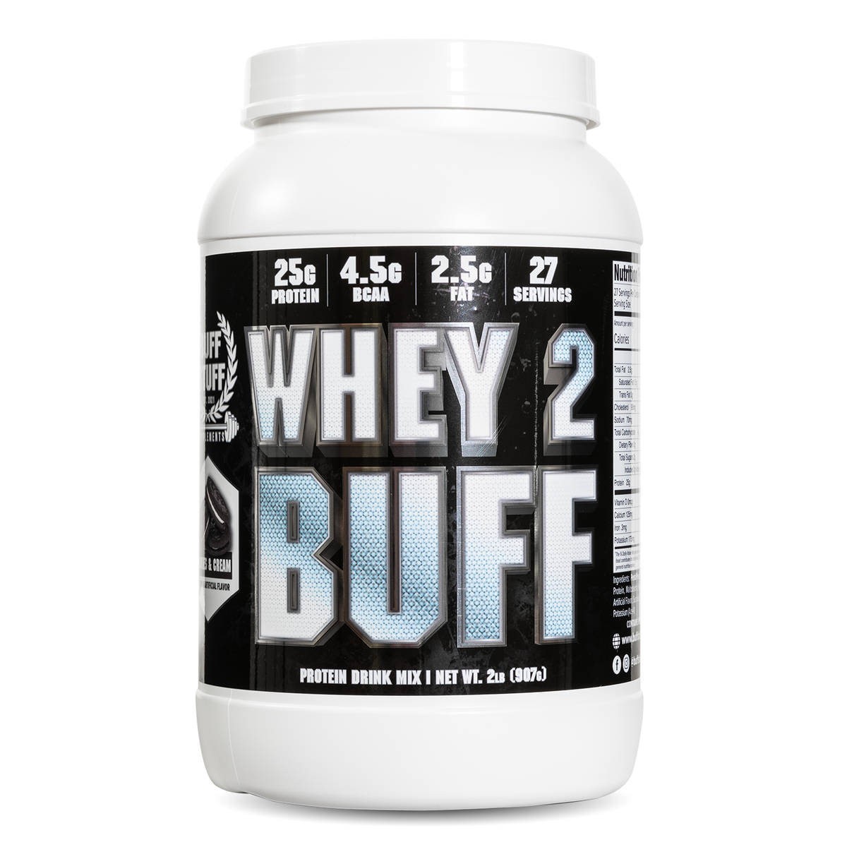 Whey 2 Buff- Cookies and Cream - Buff Stuff Supplements